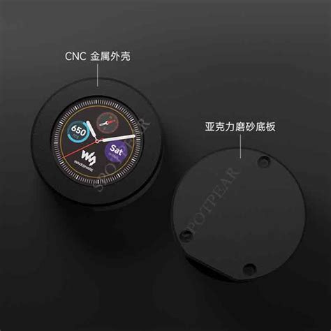树莓派pico圆形lcd开发板1 28寸显示屏板载陀螺仪rp2040带金属外壳