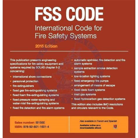Fire Safety Systems Fss Code Imo Imo Fss Code Fss Code Latest Ed