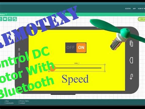 Remotexy Editor How To Control Dc Motor With Smartphone Arduino Project Hub
