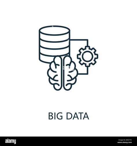 Big Data Thin Line Icon Creative Simple Design From Artificial