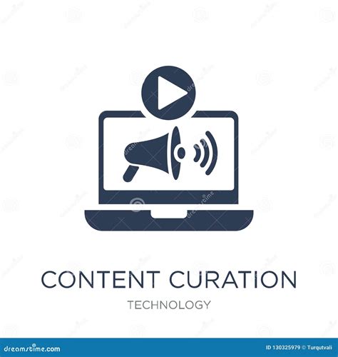 Content Curation Icon Trendy Flat Vector Content Curation Icon Stock Vector Illustration Of