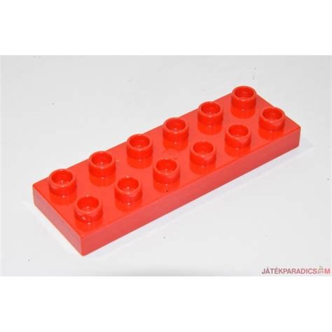 Lego Duplo 2x6os Piros Lapos Elem