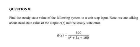 Solved Consider The Following Systems It Is Driven By A Chegg