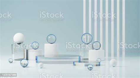 3d 렌더링 빈 투명 유리 플랫폼 디스플레이 배경 제품 쇼케이스 및 프리젠 테이션을위한 크리스탈 받침대 받침대에 대한 스톡 사진 및 기타 이미지 Istock