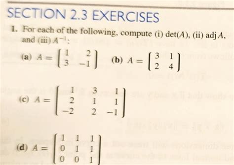 Solved Section 23 ﻿exercisesfor Each Of The Following