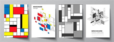 브로셔 전단지 소책자 연례 보고서에 대 한 A4 형식 현대 커버 모의 광고 디자인 서식 파일의 벡터 레이아웃 추상 다각형 배경 화려한 모자이크 패턴 복고풍 바우하우스 드