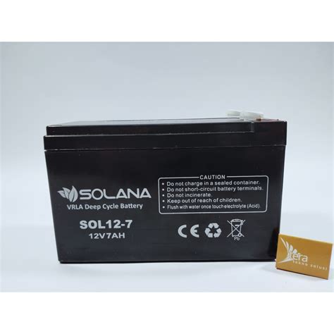 Jual Baterai Aki Kering Ups Vrla Mf Solana V V Ah Ah Shopee Indonesia