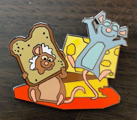 Disneyland Paris Walt Disney Store World Pin Remy Emile Bread Cheese