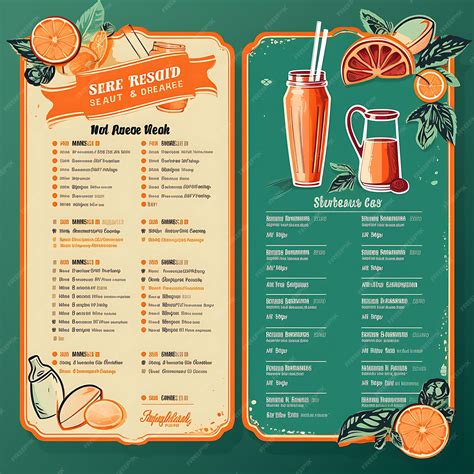 Premium Photo A Set Of Menu Layout 2d Design With Vintage Style Frame Vector Creative Flat