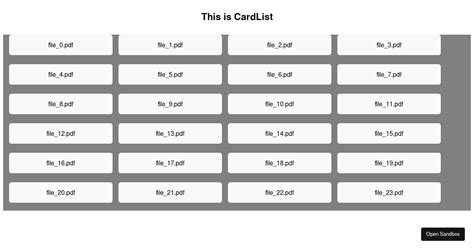 Virtualized File List Codesandbox