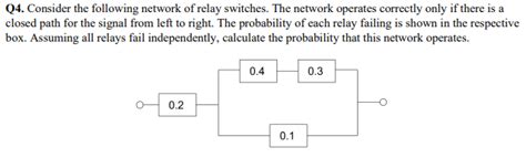 Solved Q Consider The Following Network Of Relay Switches Chegg
