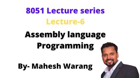 Lecture 6 8051 Simple Programming Youtube