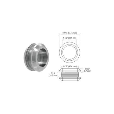 Crl Fp214bs Brushed Stainless Laguna Series Thru Glass Pull