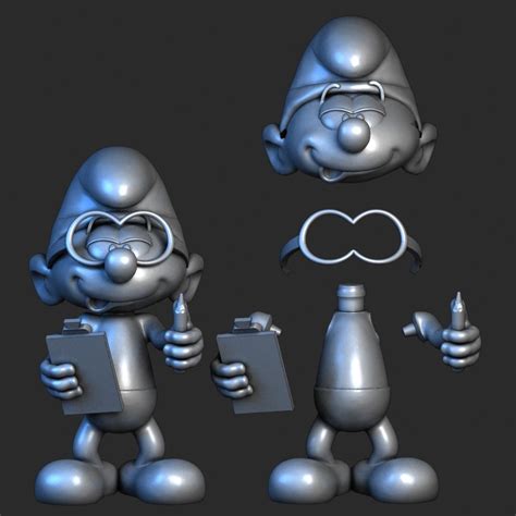 🃏 Set 1 Of 19 Models Of Smurfs Smurfs Gargamel And Azrael ・ Stl File For 3d Printing・cults