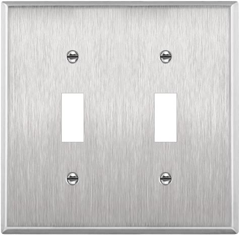 Cosmas 25033 Sn Satin Nickel Double Toggle Switch Plate Switchplate