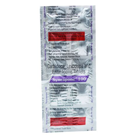 Syncapone 100 Tablet Uses Dosage Side Effects Price Composition