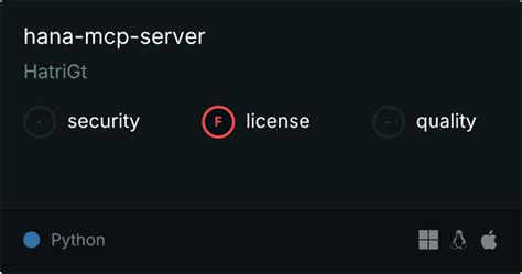 Score Hana Cloud Mcp Server Glama