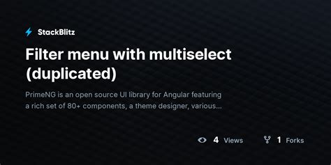 Filter Menu With Multiselect Duplicated Stackblitz