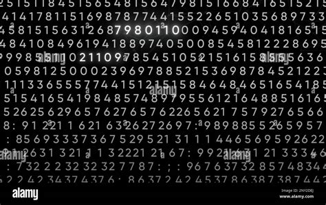 Abstract Digital Connection Moving Numbers Dots And Lines Motion Technology Background