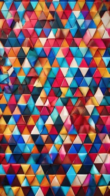Triangular Tiles 3d Pattern Banner Premium Ai Generated Image