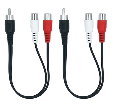 Ailteck Rca Splitter 1 Male To 2 Female Audio Cable Rca Y