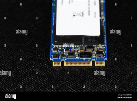 Solid State Drives For Computer Ssd Sata NVME PCIe SATA SSD M Key B Key Isolated On Dark