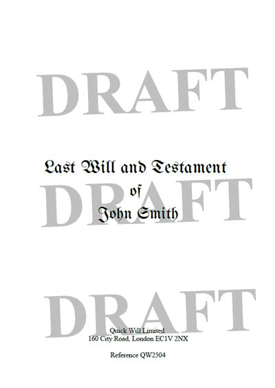 Sample Will Sample Last Will And Testament