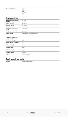 APC AP S Power Cord Kit Locking C To C M For