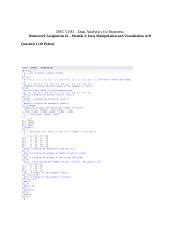 Data Manipulation And Visualization In R Homework Assignment Course Hero