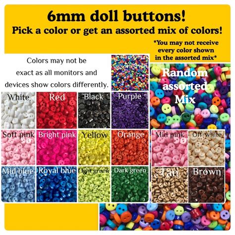 Tiny Craft Buttons 6 Mm Etsy