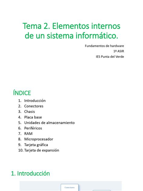 Tema 2 Fundamentos De Hardware Asir Pdf Microprocesador Memoria