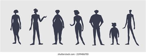 Silhouettes People Different Appearance Age Sex Stock Vector Royalty Free 2199406703