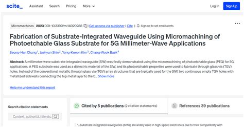 Fabrication Of Substrate Integrated Waveguide Using Micromachining Of