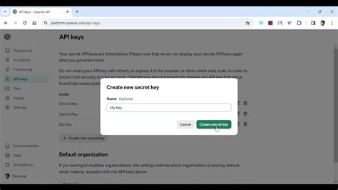 how to get an open ai chat gpt api key free youtube