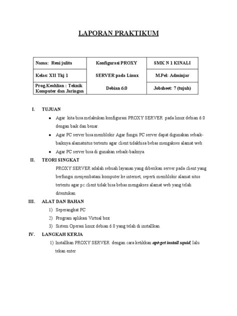 laporan adminjar konfigurasi proxy server pdf