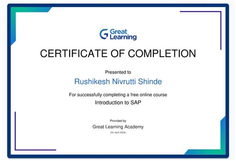 Rushikesh Shinde On Linkedin Exciting News Successfully Completed Sap Introduction📚 I Am