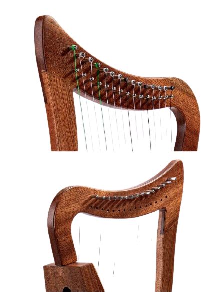 15 String Lever Harp Small Mini Harp Nylon Strings With Free Bag