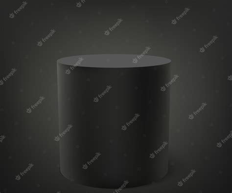 검은 연단 제품 받침대 또는 기둥 기둥 벡터 디스플레이 쇼케이스 3d 검은색 빈 기둥 스탠드 연단화장품 또는 프리미엄 제품