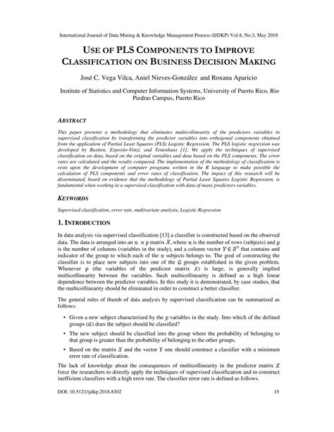 use of pls components to improve classification on business decision
