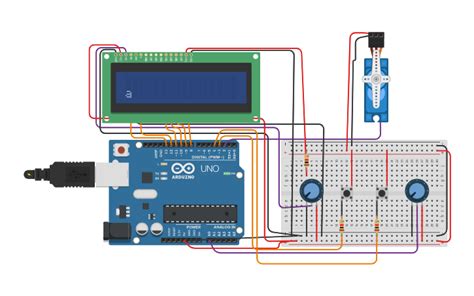 Circuit Design Control De Servomotor Tinkercad