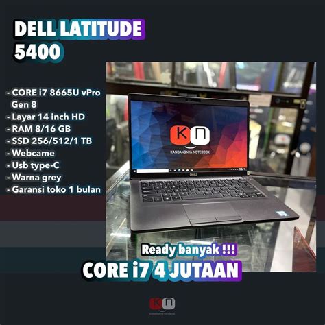 Jual Dell Latitude 5400 Core I7 8665U VPro Ram 8GB Ssd 256GB Layar 14inch Hd Shopee Indonesia