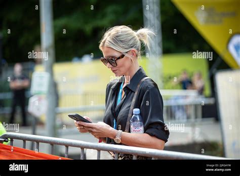 Girlfriend Of Mathieu Van Der Poel Roxanne Bertels Pictured During The