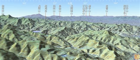 宝登山パノラマ展望図GPS登山