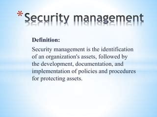 Security Management Pptx