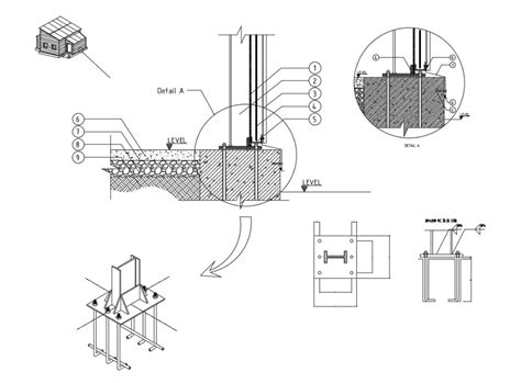 2d Drawings Details Of Structural Blocks Dwg File