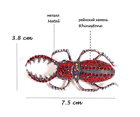 Badu Bg Висок клас бръмбари емайлирана игла страз буболечки брошка насекоми брошки и игли