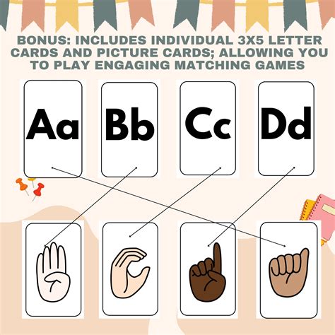 Asl Alphabet Flashcards I American Sign Language I Digital Download I
