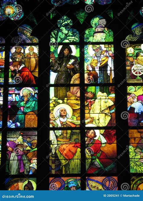 Alfons Mucha S Stained Glass Stock Image Image Of Mucha Stained 2005241