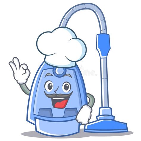 Chef Vacuum Cleaner Character Cartoon Stock Vector Illustration Of Cute Happy 100821741