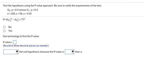 Solved Test The Hypothesis Using The P Value Approach Be Chegg